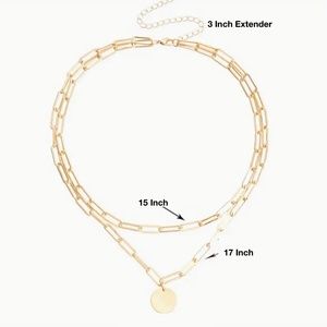 Trendy | Jewelry | Paperclip Necklace Layered Gold New | Poshmark